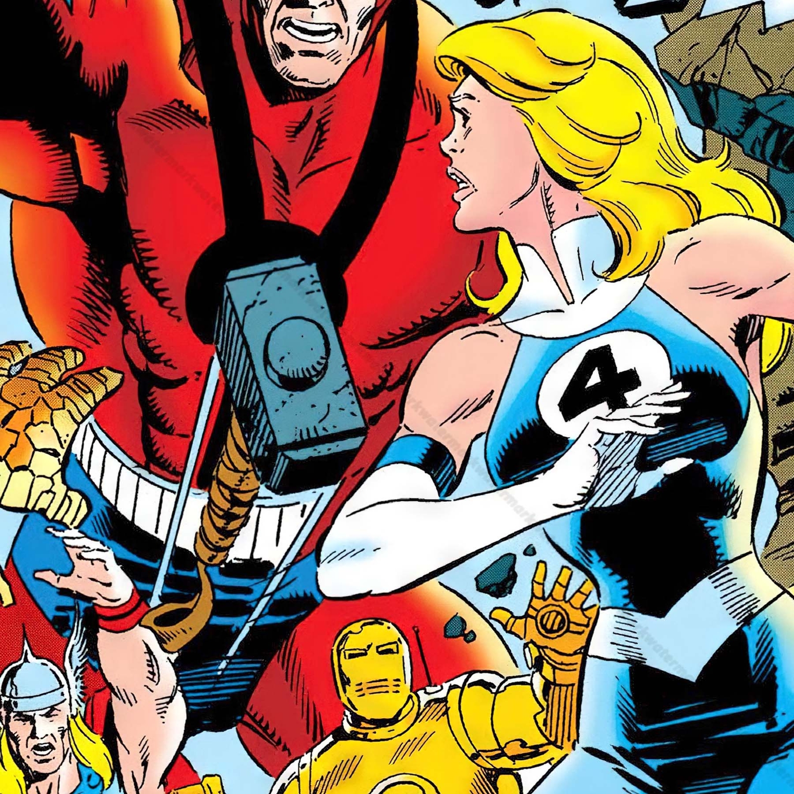 Fantastic Four #388 Poster Canvas F4 Marvel Comic Book Art Print | eBay ...