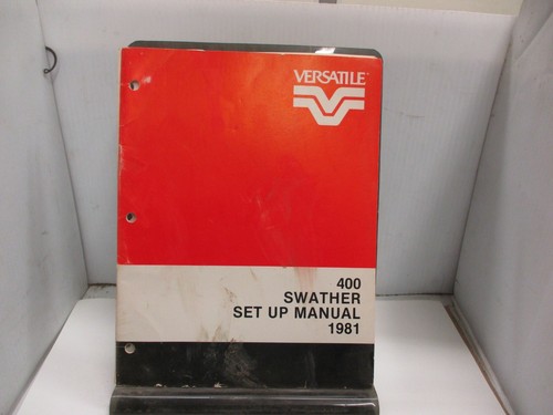 Versatile 400 Swather Set Up Manual 1981 | eBay