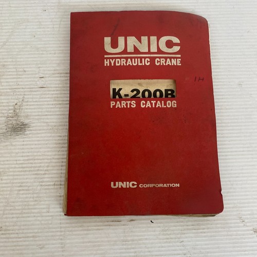 FURUKAWA UNIC Corp Hydraulic Crane Model K-200B Parts Catalog No. 2004 ...