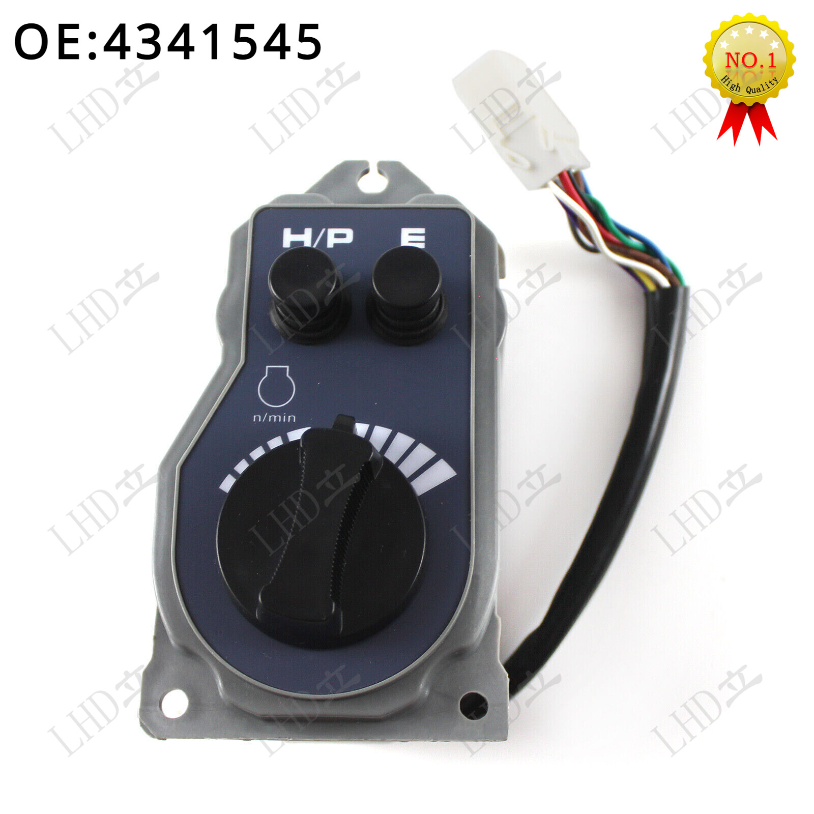 1Pc Throttle Knob Control Fuel Dial 4341545 For Hitachi EX120-5 EX200-5 ...