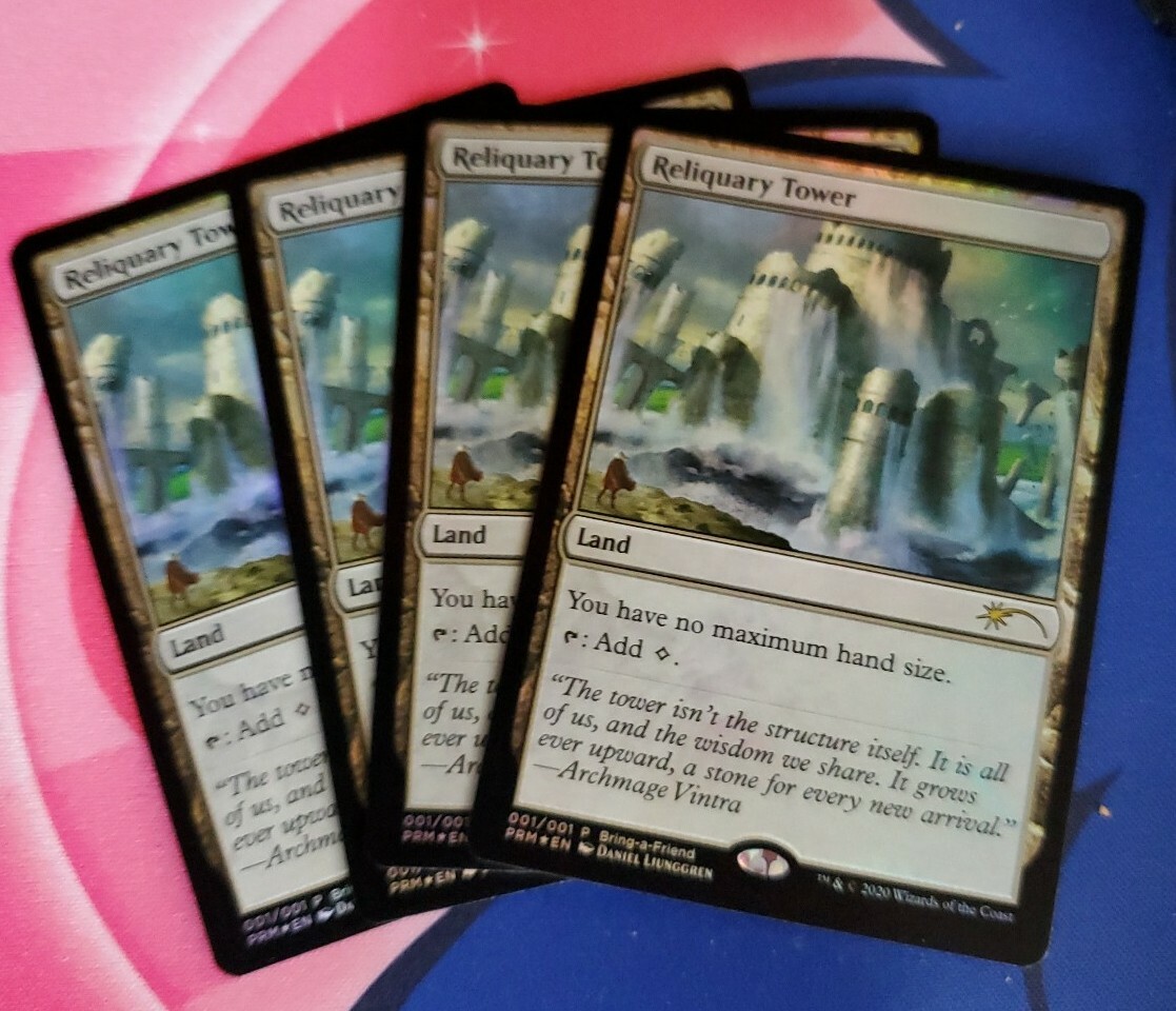 4x Magic the Gathering Reliquary Tower Foil Promo Card MtG WotC Playset ...