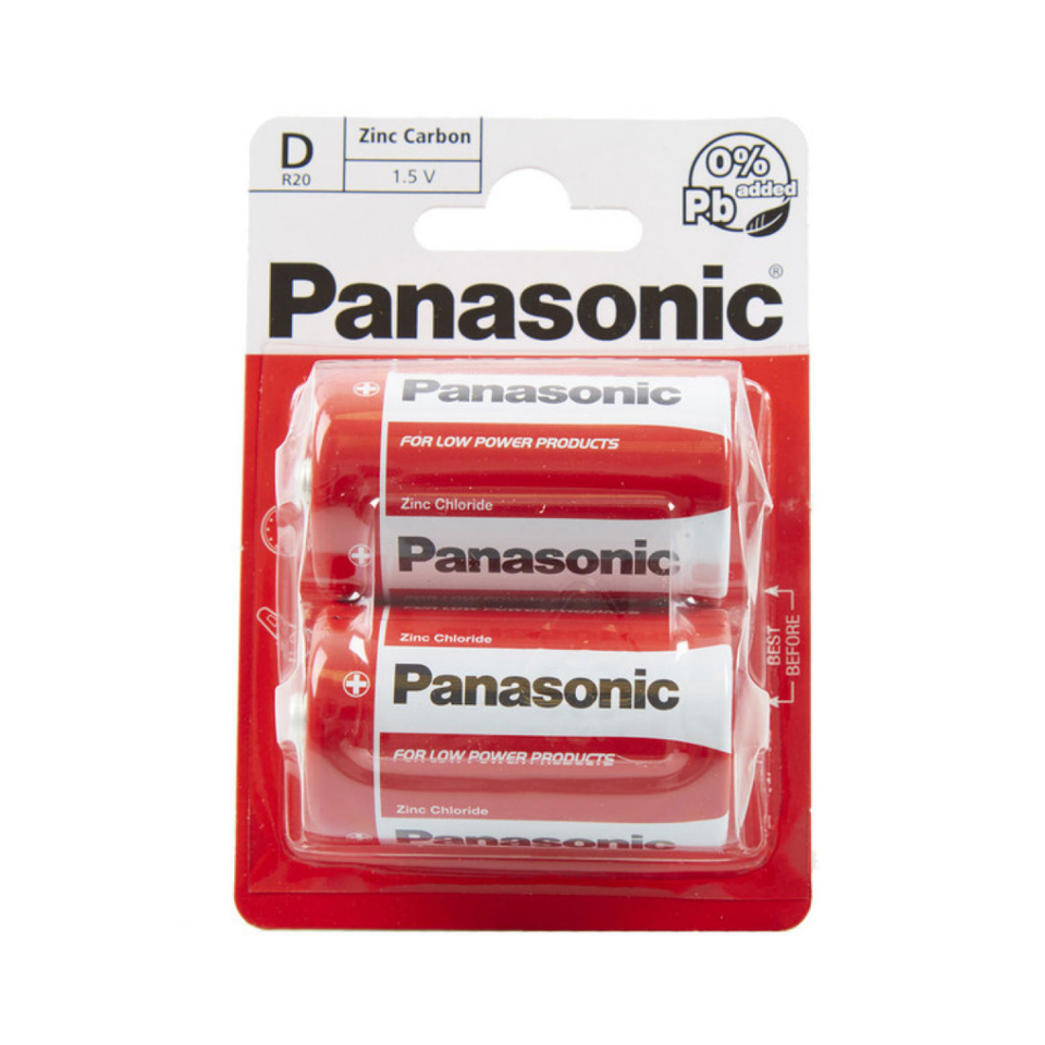 Panasonic Zinc D (LR20) Batteries 1.5 Volt D batteries Bulk MN1300 Long ...
