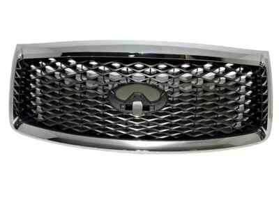 For 2018-2021 Infiniti QX80 Front Bumper Upper Grille Chrome With ...