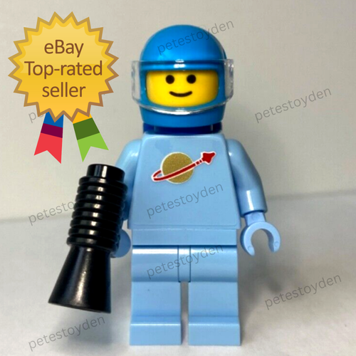 REAL LEGO Classic Spaceman Bright Light BLUE Helmet And Air Tanks ...