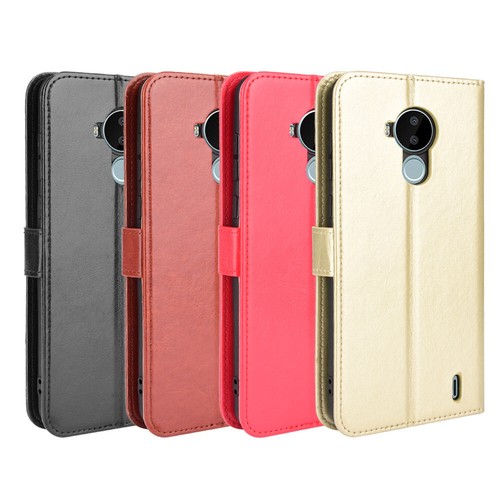 Premium Leather Wallet Flip Protective Case Cover For Nokia C30 C31 C32 ...