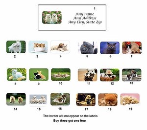 30 Personalized Return Address Cute Animals Labels Buy 3 get 1 free ...