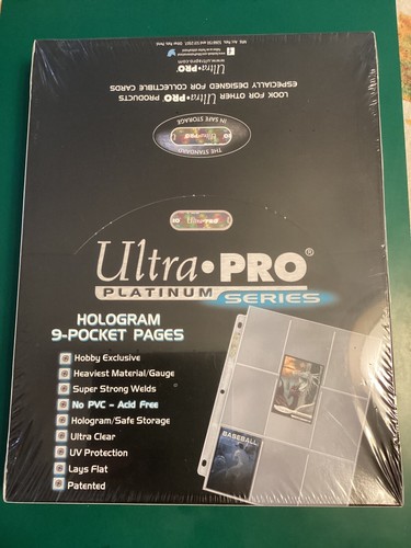 (100) Ultra Pro Platinum Heavy Duty 9-Pocket Trading Card Pages Premium ...