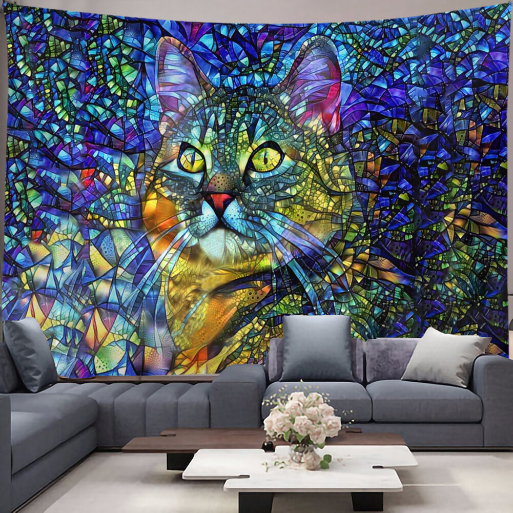 Cat Tapestry Wall Hanging Rugs Home Decorative Carpet for Bedroom ...