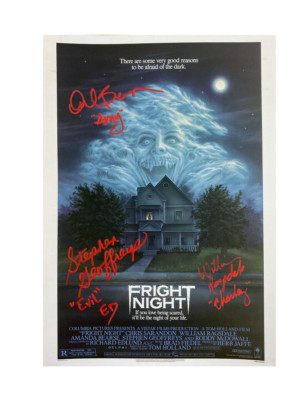 A3 Fright Night Poster Signed by Ragsdale, Bearse, Geoffreys 100 ...
