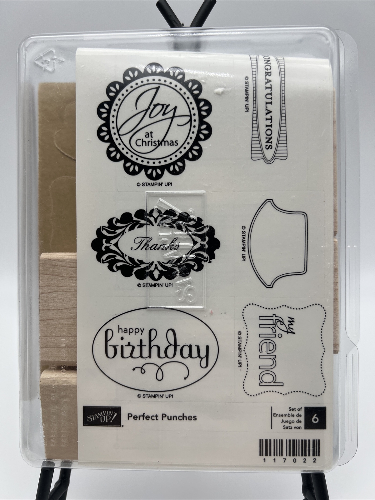 Stampin Up PERFECT PUNCHES Wood Rubber Stamp Set - Friend Thanks ...