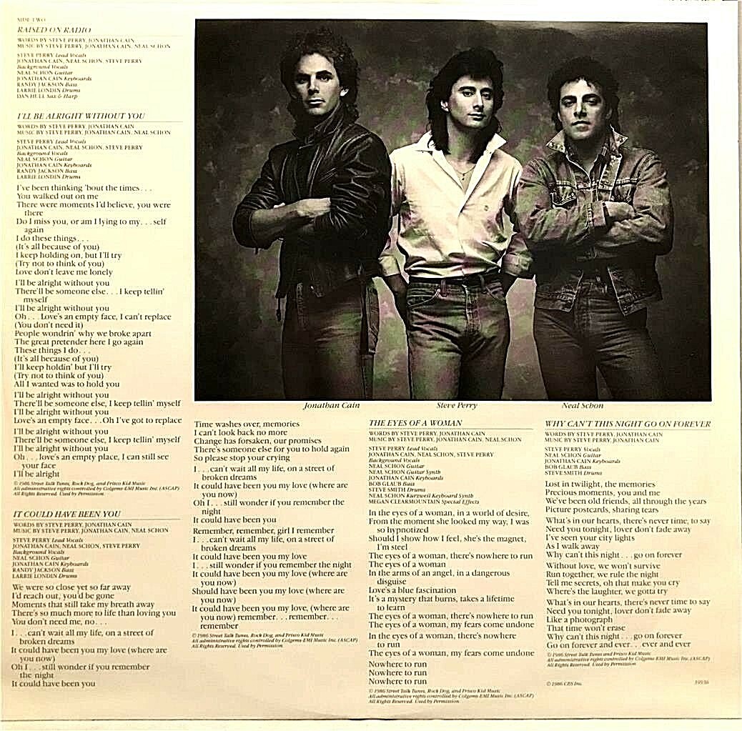 JOURNEY "Raised on Radio" Vinyl LP - 1986 Columbia OC 30936 - NM / VG++ ...