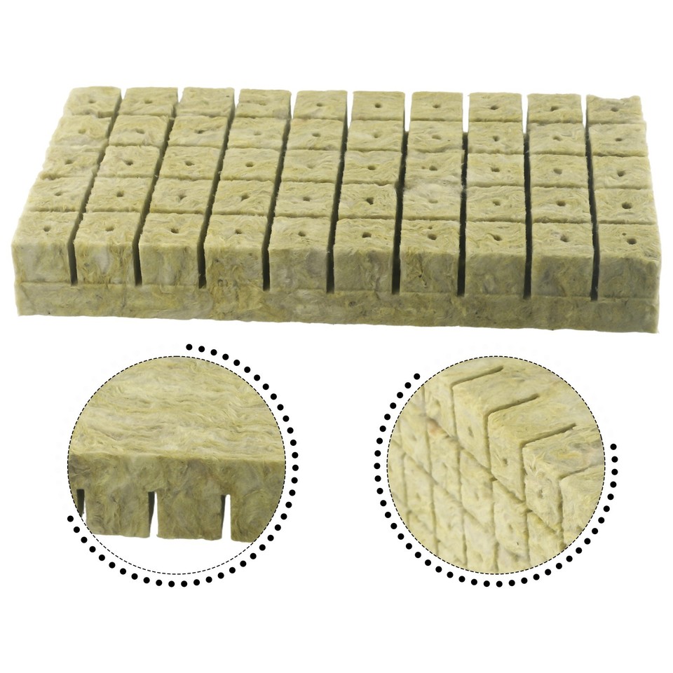 Effective Grow Media 50100 Pcs of Compressed Rock Fiber Cubes for Plant ...