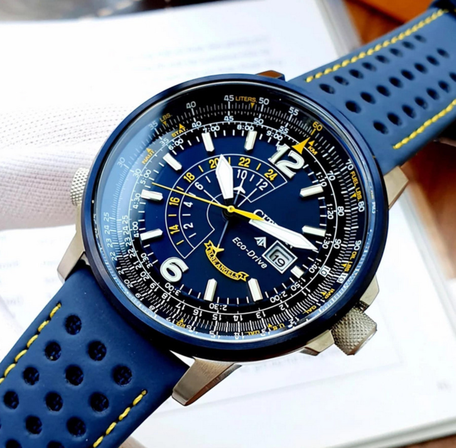 Citizen Promaster Nighthawk BJ7007-02L Blue Angels Leather Men's Watch ...