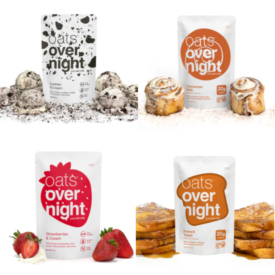 Oats Overnight Variety Pack – High Protein, High Fiber Oatmeal, Best ...