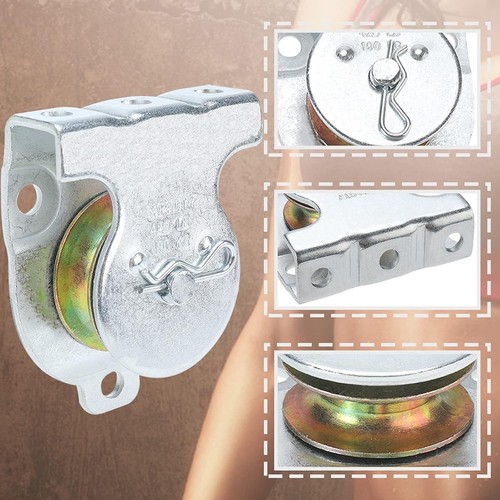 10pcs Wall Mount Pulleys, 1-1/2" Ceiling Mount Single Pulley V ...