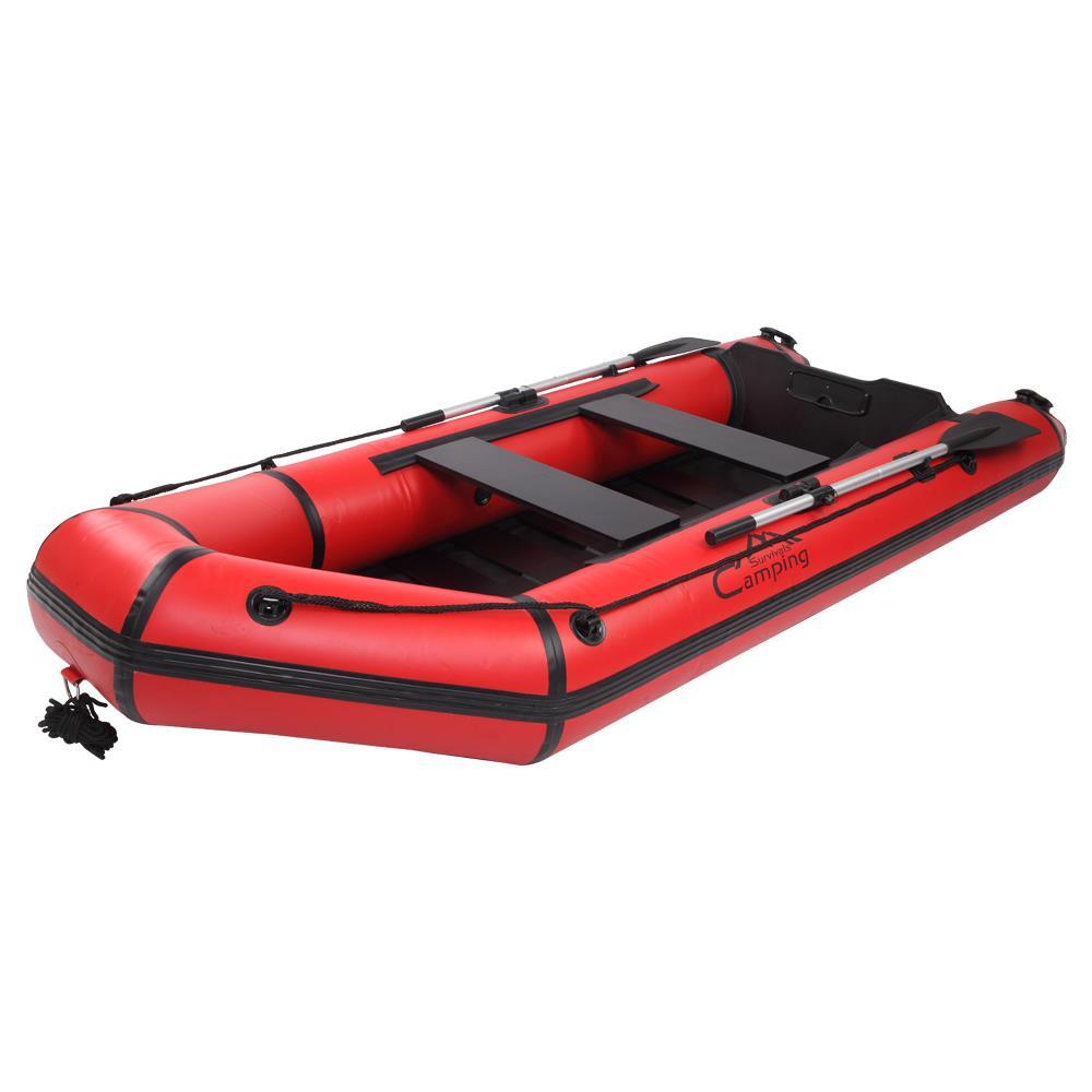 10 ft Inflatable Boat Dinghy 4 Person Pontoon Boat Tender Fishing Raft ...