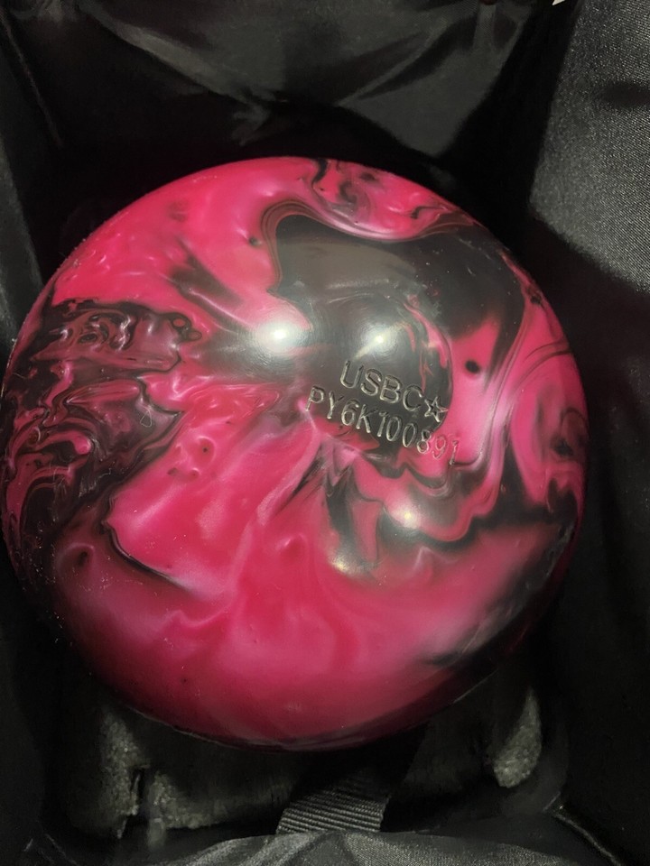Pyramid Path Rising Pearl Bowling Ball - Black/Hot Pink With BSI Roller ...