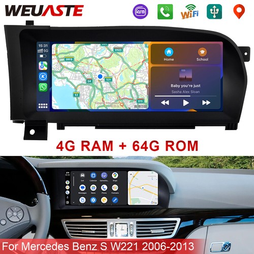 Android Car 10.25'' GPS Stereo 4+64G Navi Player Touch For Benz S W221 ...