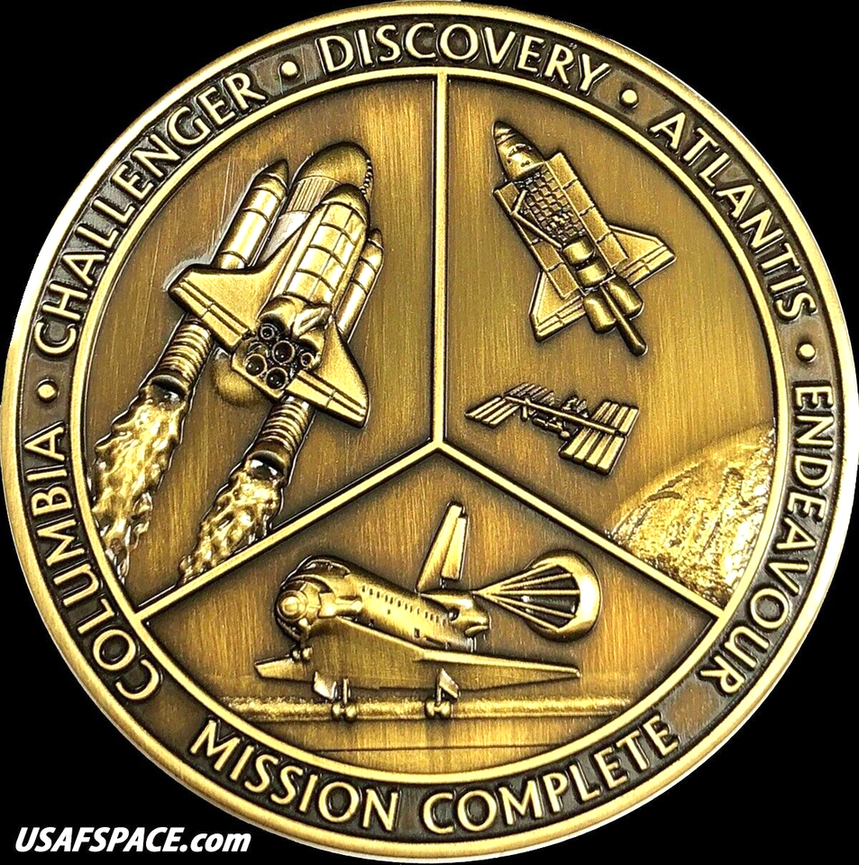 SPACE SHUTTLE COMMEMORATIVE NASA COIN-MEDALLION CONTAINING FLOWN ...