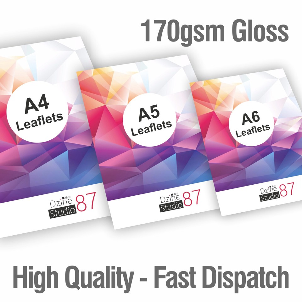 Full Colour Leaflets - Digitally Printed - A4 A5 A6 DL Flyer Printing ...