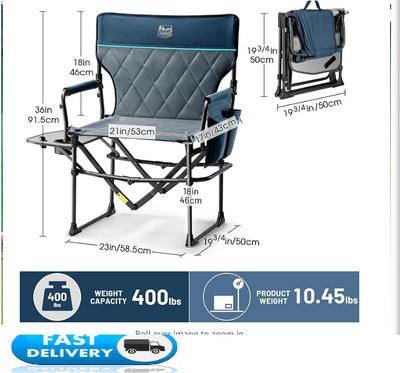 TIMBER RIDGE Heavy Duty Camping Chair with Compact Size, Portable ...