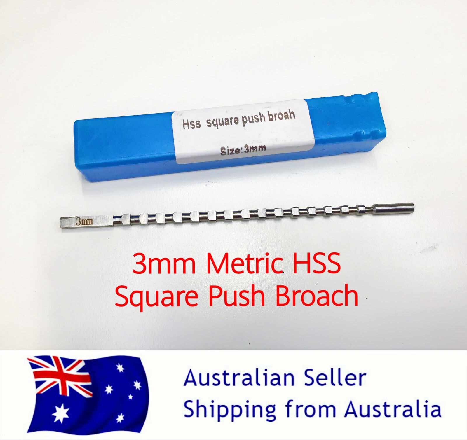 3mm Square Push Type Broach Cutter Metric Size High Speed Steel Cutting ...