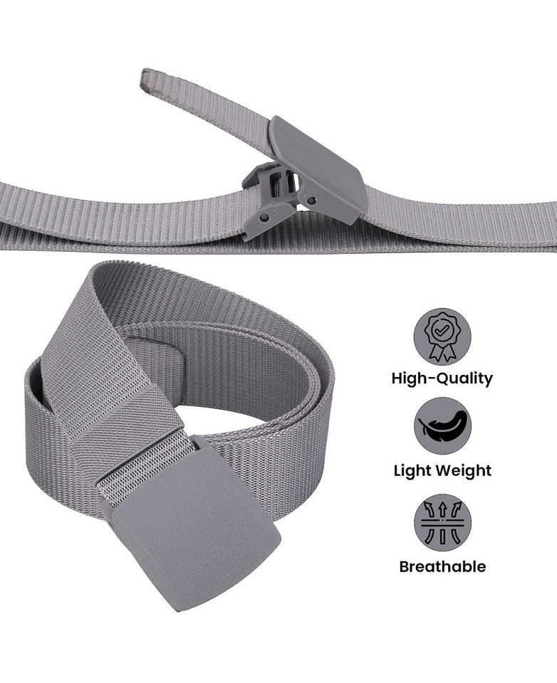 Unisex Nylon Adjustable Belt Tactical Waistband Canvas Plastic Buckle ...