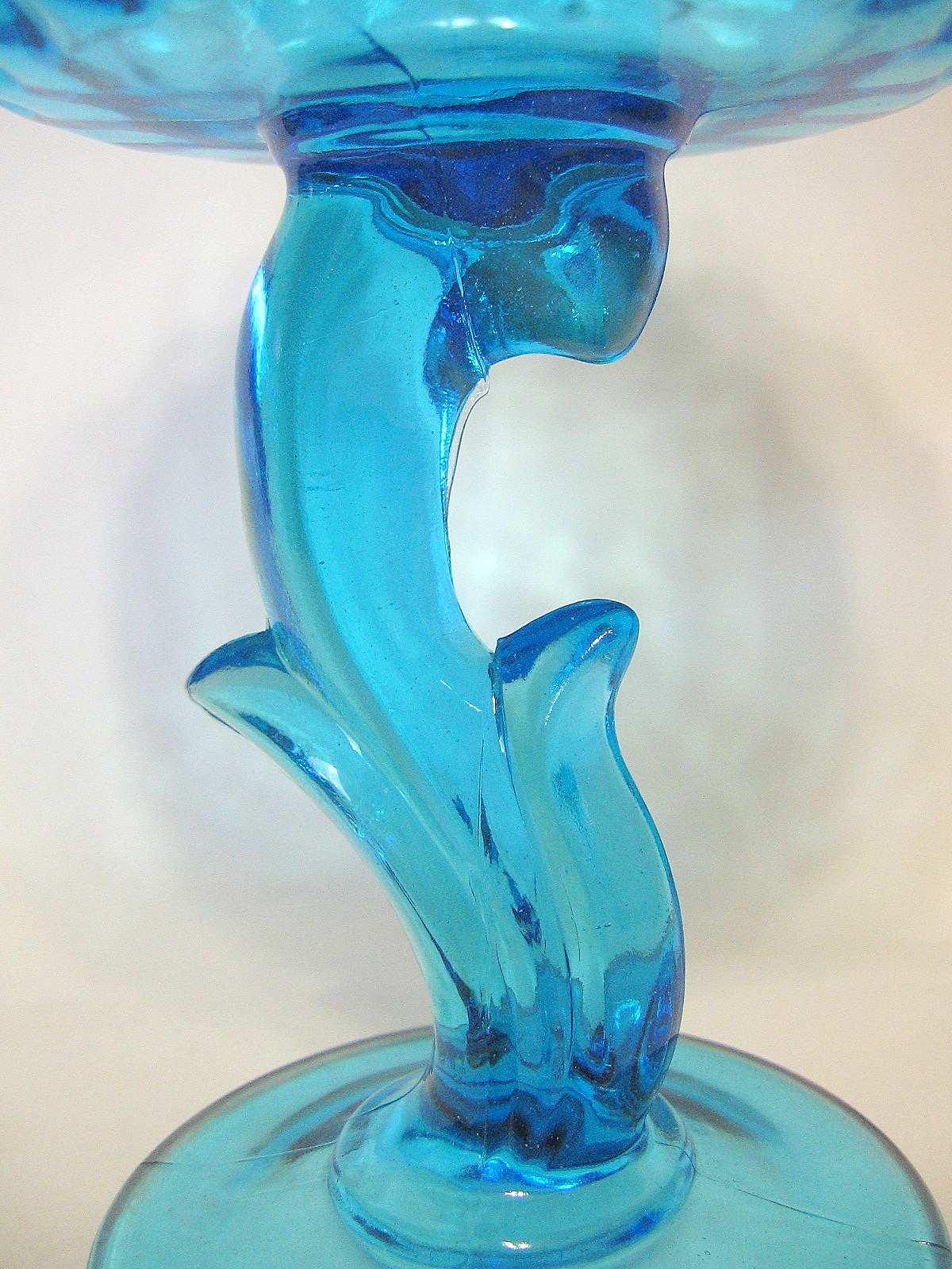 Vintage Indiana Glass Compote Tulip Shape Horizon Blue Model 1170 7 to ...