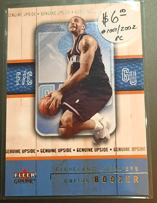 CARLOS BOOZER-2002 FLEER GENUINE UPSIDER RC #/2002 🏀 BASKETBALL CARD-CAVALIERS | eBay