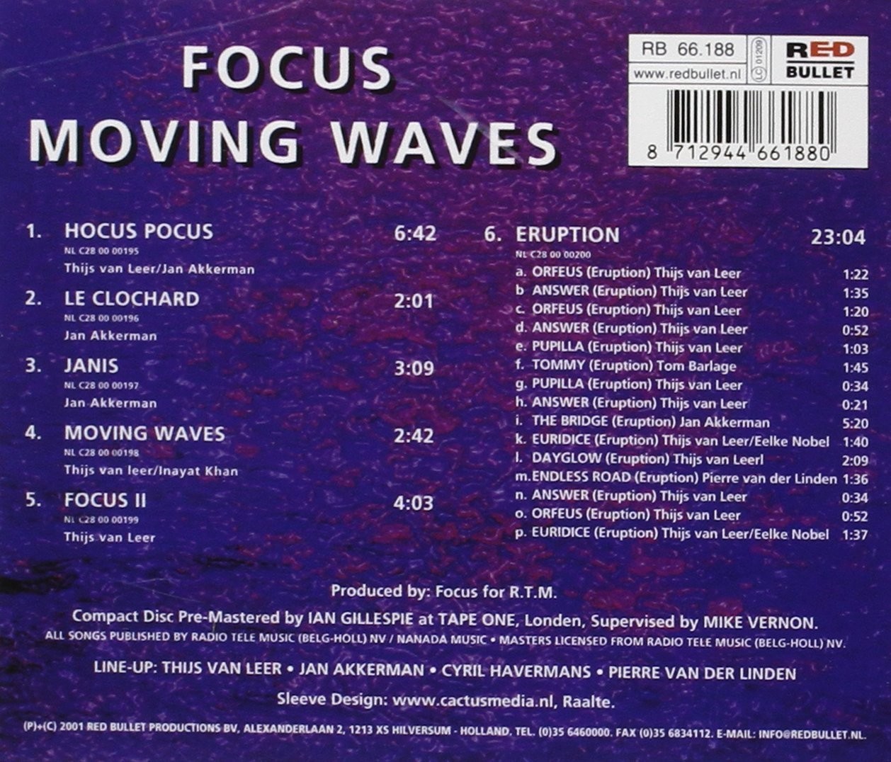 FOCUS - MOVING WAVES CD NEW! 8712944661880 | eBay