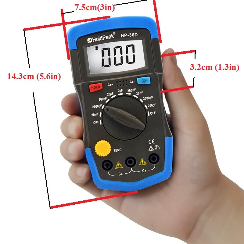 Digital Multimeter Capacitance 200pF-20mF Meter Capacitor Tester ...