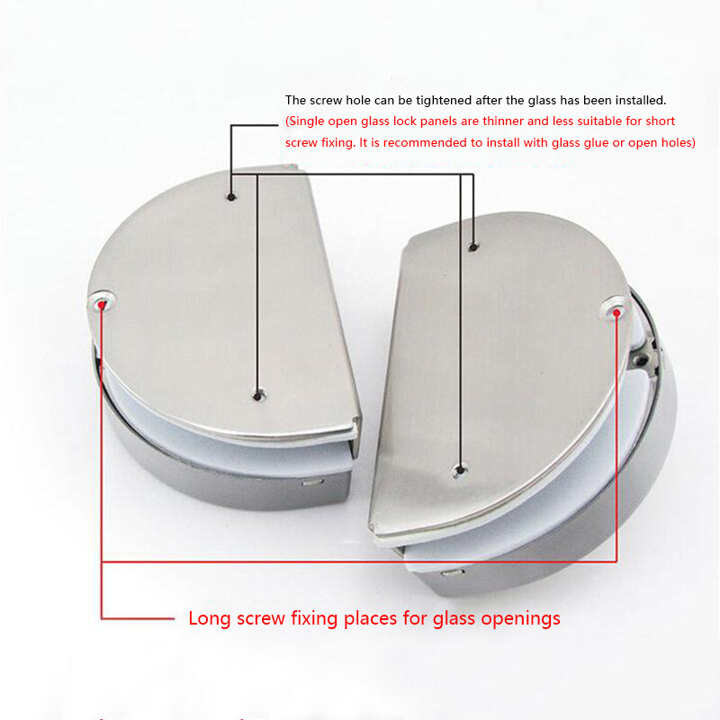 12mm Glass Door Lock Durable Stainless Steel Double Bolts Swing Push ...