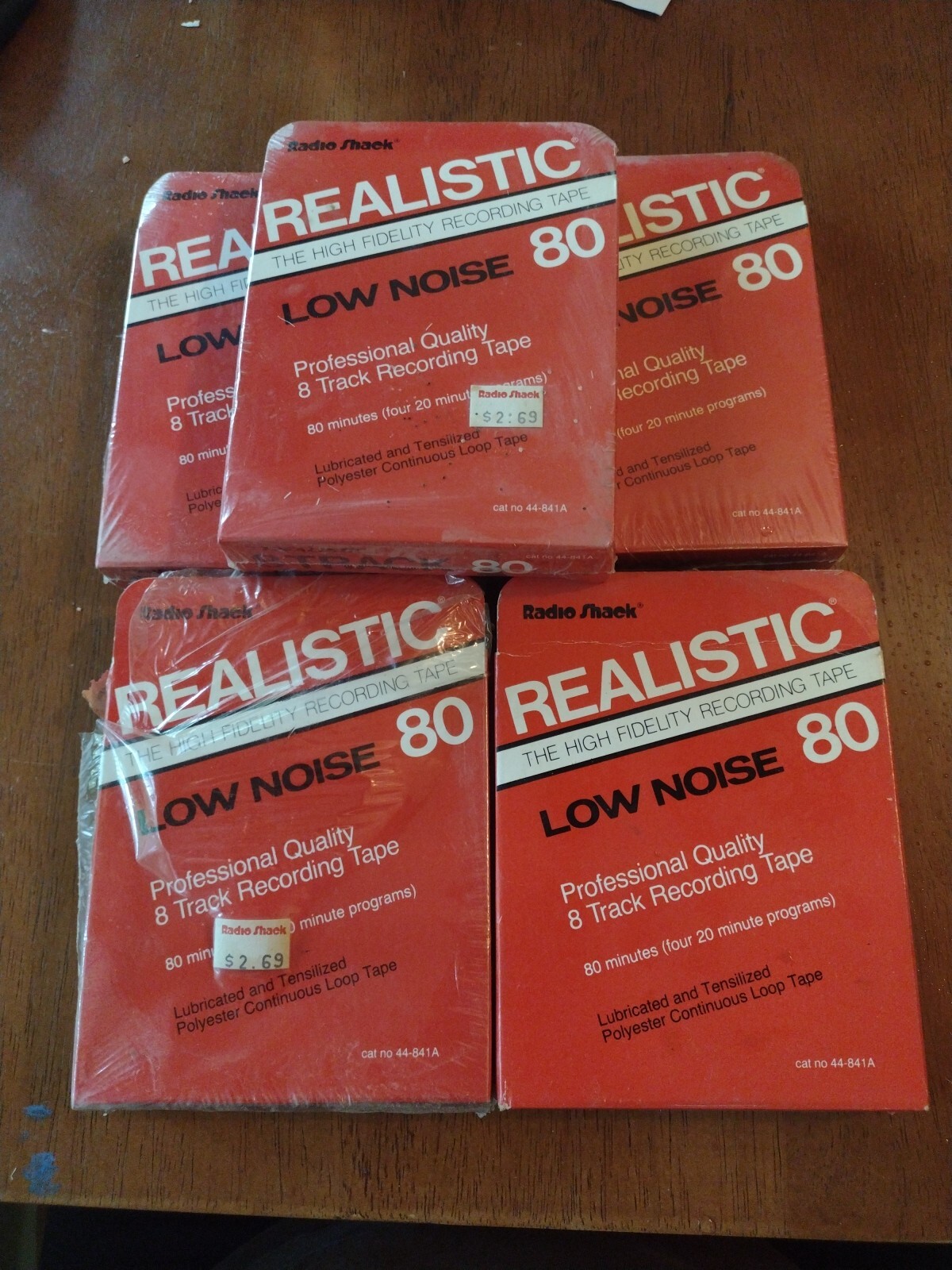 Lot of 3 Sealed and 2 Opened Vintage Realistic 8 Track blank tapes 80 ...
