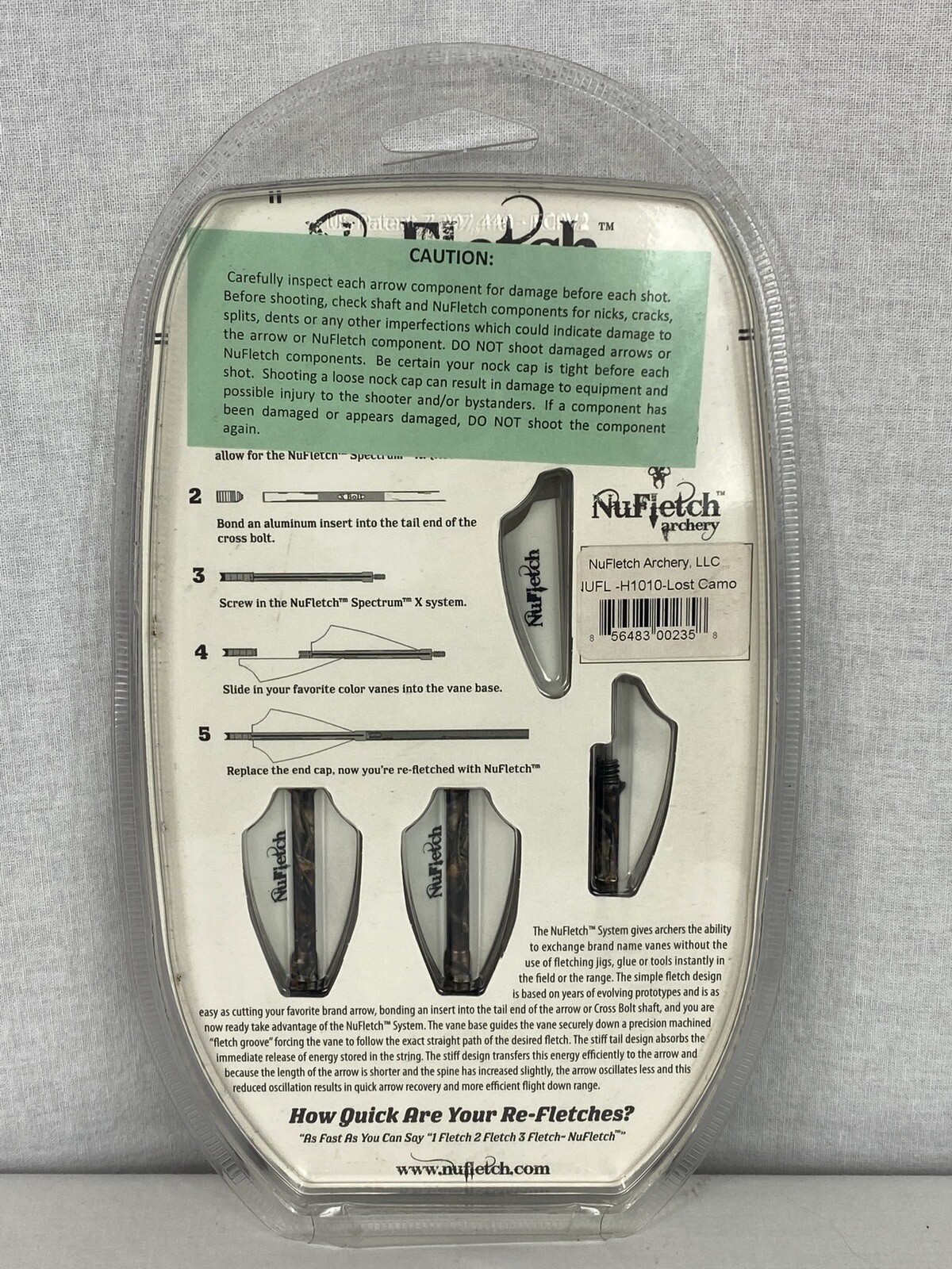 ~NuFletch Spectrum X 2 Degree Offset 3pk Cross Bolt Instant Fletching ...