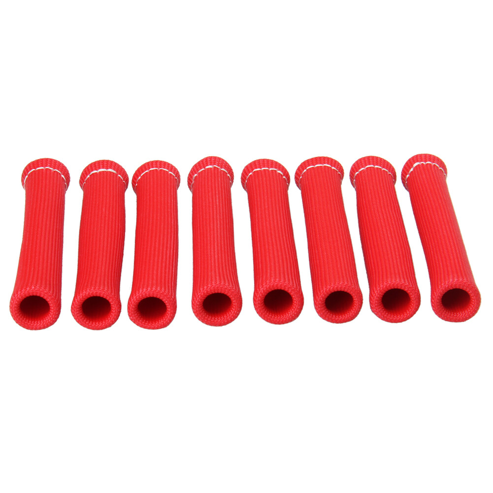 8x 2500°F Spark Plug Wire Boots Sleeve Heat Protector Shield For LS1 ...