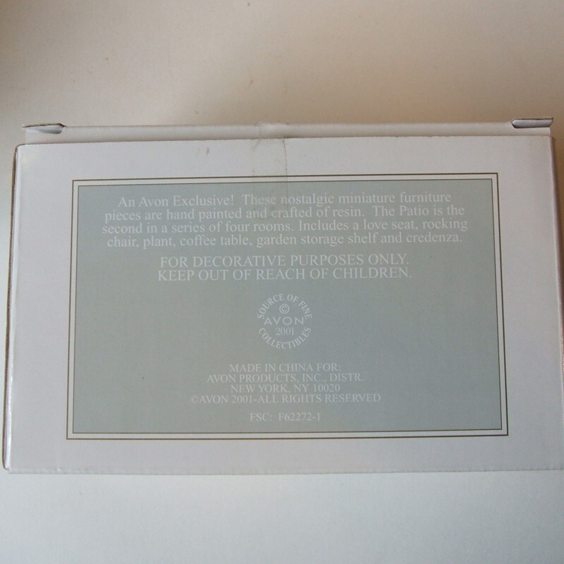 Avon Victorian Memories Miniature Furniture Patio and Bedroom New old ...