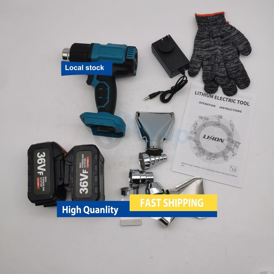 2000W Cordless Heat Gun Hot Air Gun Temperature 300~535℃ For Makita 18V ...