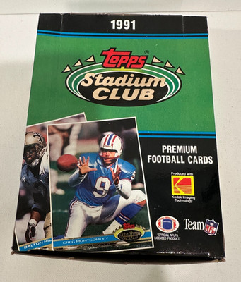 1991 TOPPS STADIUM CLUB FOOTBALL-BOX NOT SEALED- 36 WAX PACKS SEALED | eBay