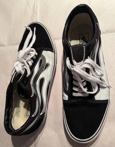 VANS Black & White Sneakers Lightning Bolt Wing Design Mens Size 12 EUC ...