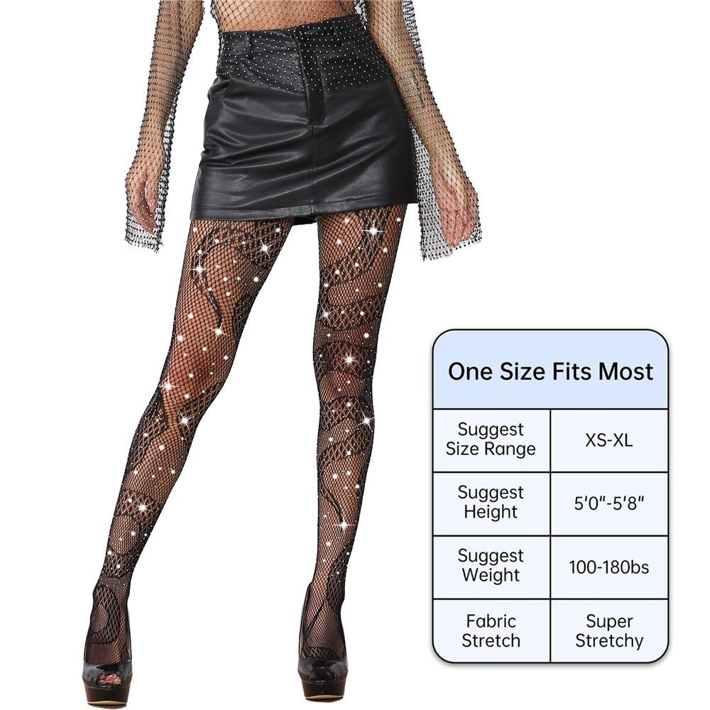 Sexy Snake Fishnet Stockings Rhinestone Snake Fishnets for Women | eBay