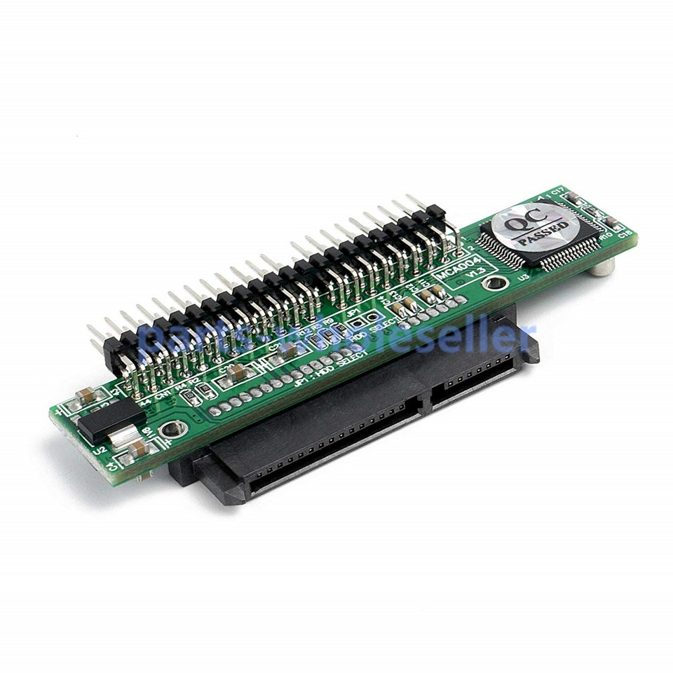 SATA HDD SSD Hard Disk Drive Adapter Interposer to IDE 44 Pin Cable for ...