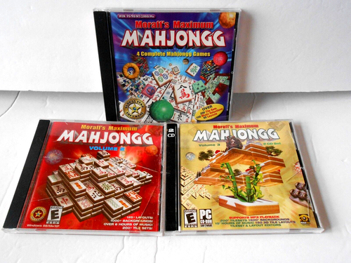 Mahjongg PC Games-Moraff's Maximum Vol 1, 2, 3 (4 Discs) | eBay