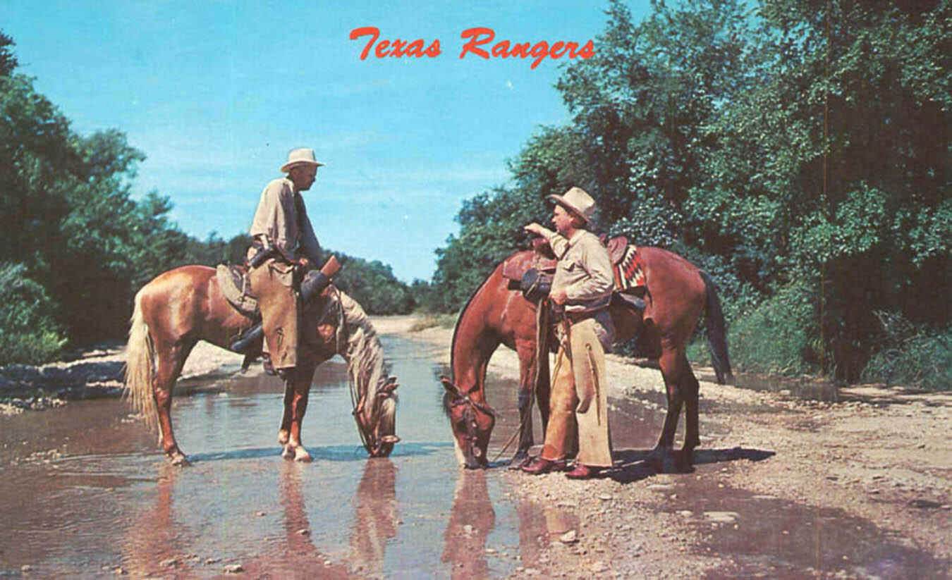 Texas Rangers & Horses Water Break Postcard Western Life | eBay