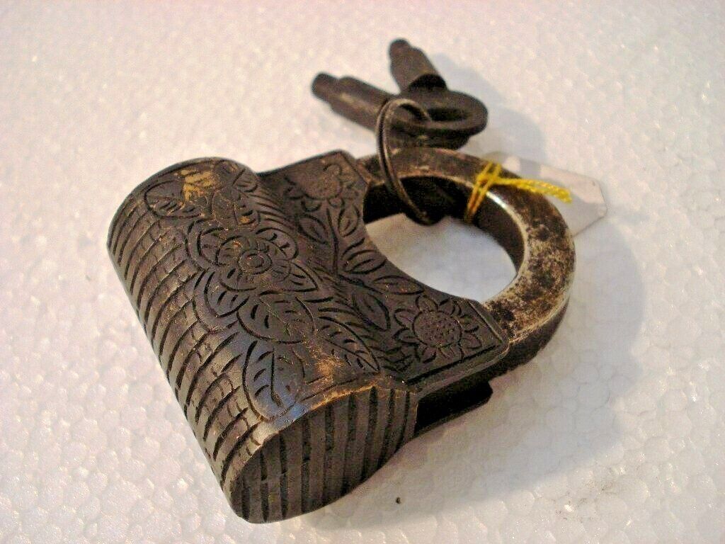 Handmade Working Functional Brass Handcuff Vintage Finish Padlock With ...
