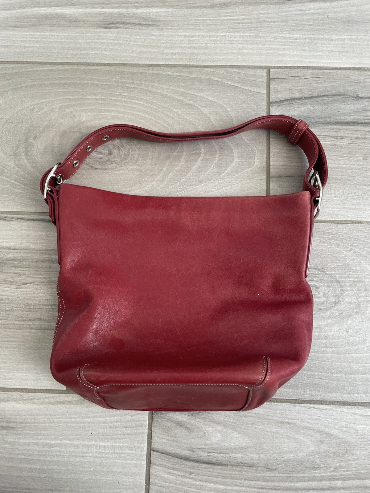 COACH Dark Red Leather Legacy Soho Hobo Shoulder Bag … - Gem