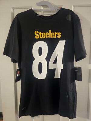 NWT Pittsburgh Steelers 84 Antonio Brown Mens L Short Sleeve Nike Dri ...