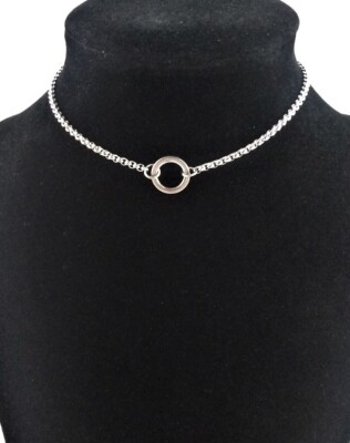 Discreet Day Collar, Locking Sub Collar, BDSM O Ring, 24/7 Submissive ...
