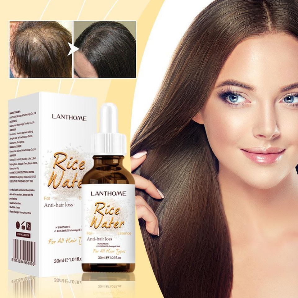 Lanthome Rice Water Hair Serum, Rice Water Shampoo and Conditioner r ...