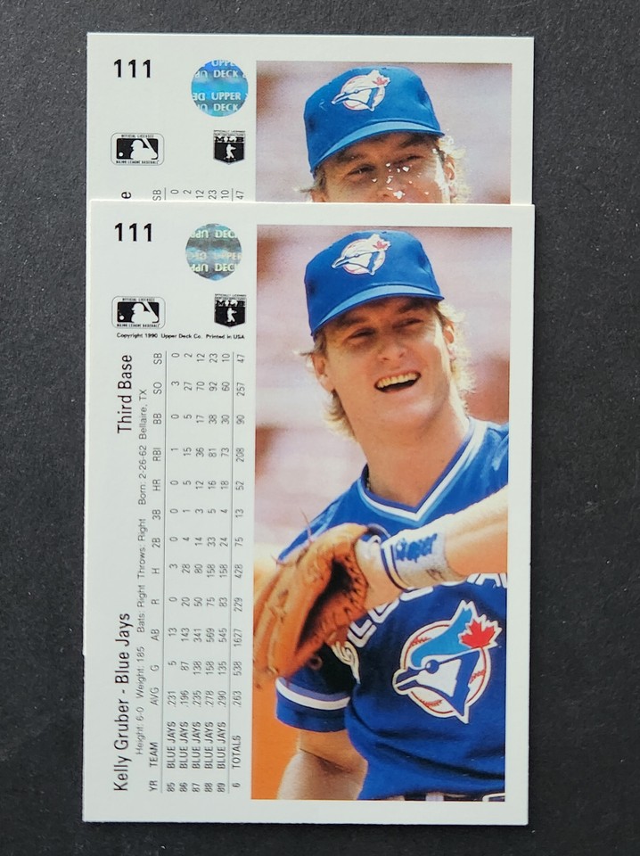 1990 Upper Deck Baseball NO COPYRIGHT LINE ERROR Card * You PICK CHOOSE ...