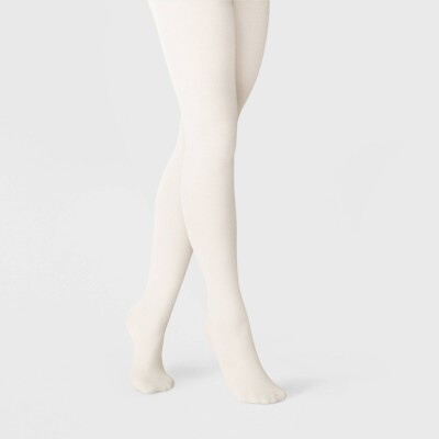 DKNY Women's Opaque Coverage Control Top Tights, Ivory II, SIZE S small ...